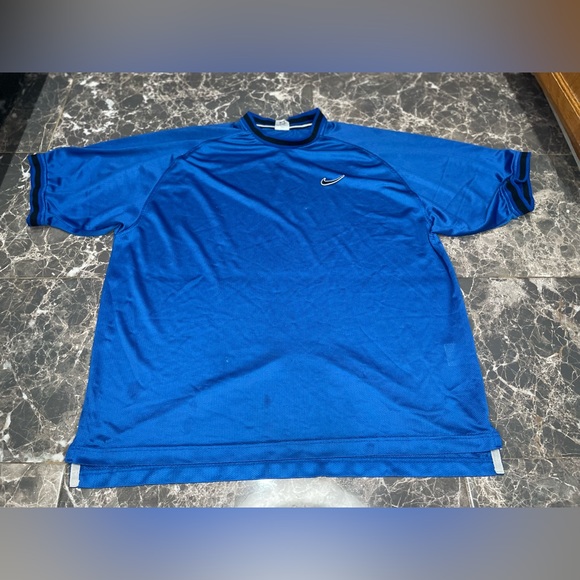 Nike | Shirts | Mens Vintage Blue Nike Swoosh Silver Tag Shirt Size ...